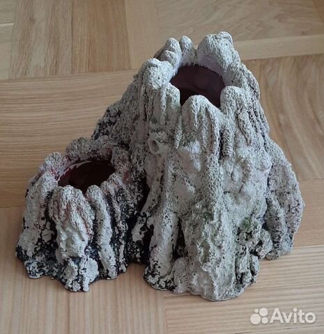 Вулкан декорация для аквариума