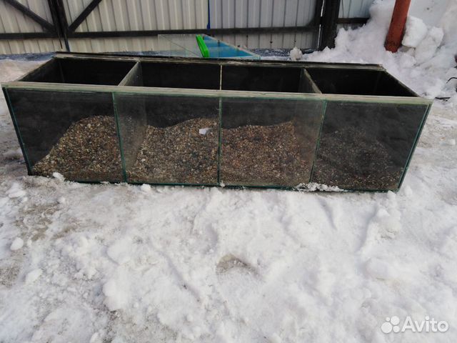 Аквариум секционный с грунтом